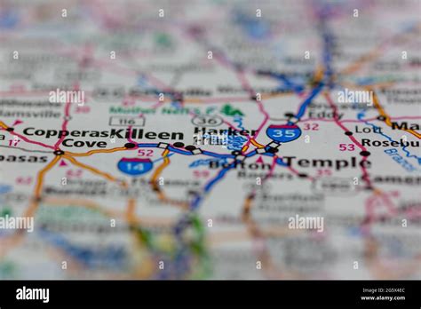Harker Heights Texas Usa Shown On A Geography Map Or Road Map Stock