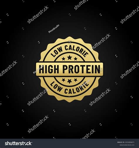 High Protein Label Vector High Protein Stock Vector Royalty Free