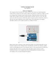 Exploring Photoresistors Arduino Circuits A Student S Journal Course Hero
