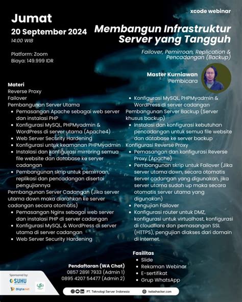 master kurniawan on linkedin webinar x code membangun infrastruktur
