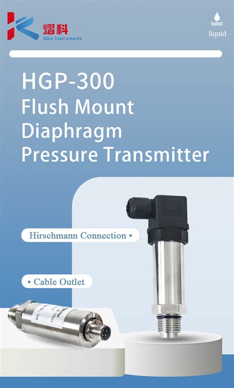 Rs485 Modbus Sanitary Diffused Silicon Diaphragm Pressure Sensor For