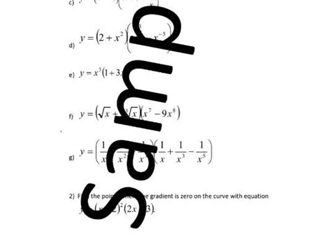 Differentiation The Product Rule Worksheet Teaching Resources