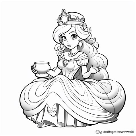 Princess Peach Coloring Pages Free And Printable