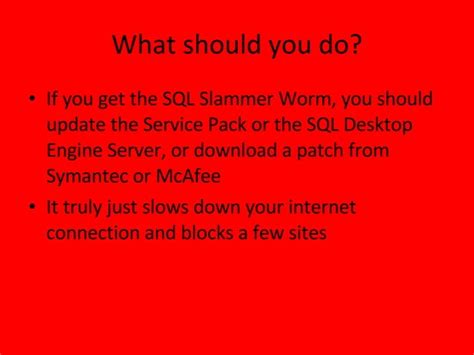 Sql Slammer Worm Ppt