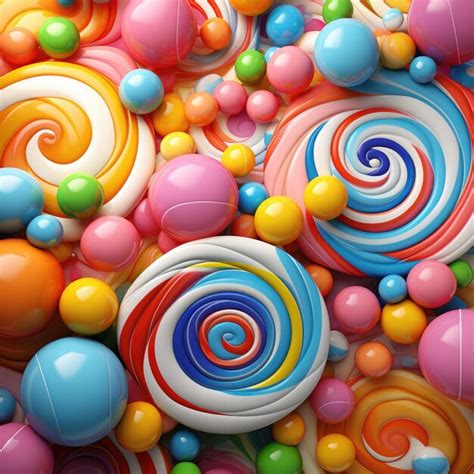 Premium Photo Colorful Candies Texture Top View Ai Generated