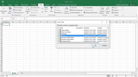 Create A Data Model From External Relational Data In Excel
