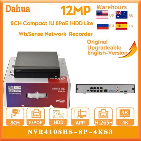 Dahua Grabador De V Deo De Red Original 4K 8 PoE 8 Canales Puerto NVR