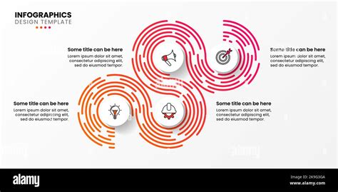 Infographic Template With Icons And 4 Options Or Steps Line Can Be