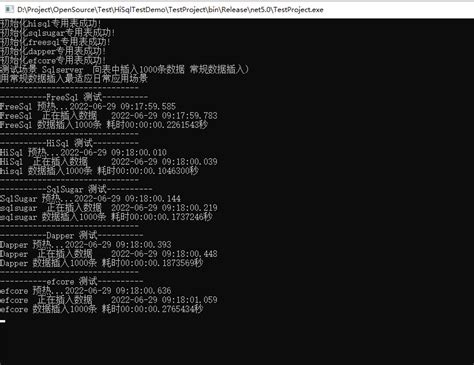 C 国内外orm 框架 Dapper Efcore Sqlsugar Freesql Hisql Sqlserver数据常规插入测试性能对比 Tansar 博客园