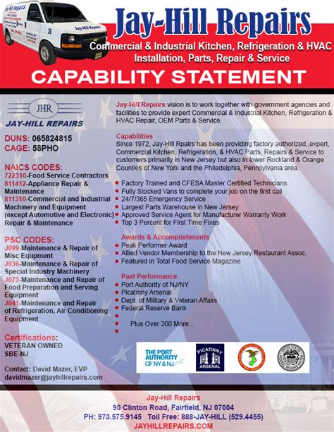 Capability Statement Jay Hill Repairs