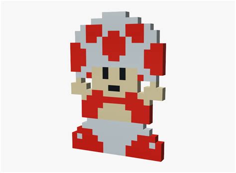 Super Mario 8 Bit Toad Hd Png Download Kindpng