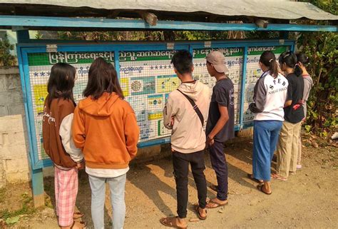 နောင်ချိုမြို့နယ်ရုံးရှေ့ မြေစိုက်ပြဘုတ်တွင် သဘာဝဘေးအန္တရာယ