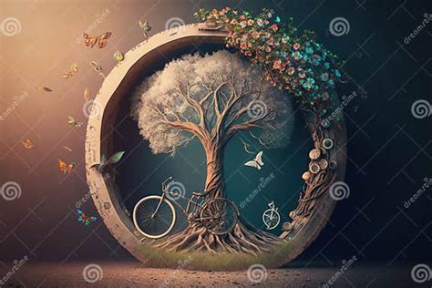 Cycle Of Life With Psychological Problems In Boho Style Created With