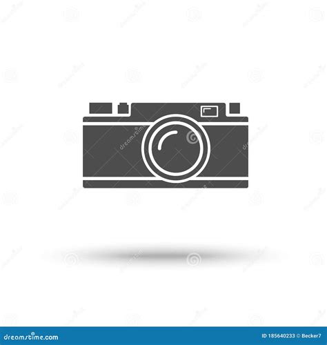Rangefinder Camera Icon Isolated On White Background Stock Vector
