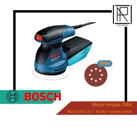 Jual Mesin Amplas Bosch Gex 125 1 A AE Tanpa Variable Speed Shopee Indonesia