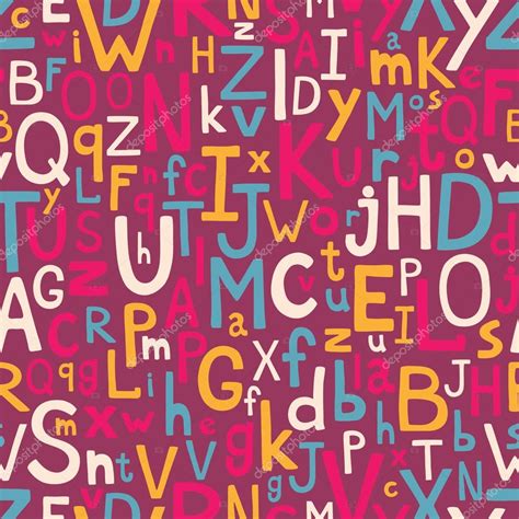 Bright Alphabet Seamless Pattern Stock Vector Image By Apolinarias