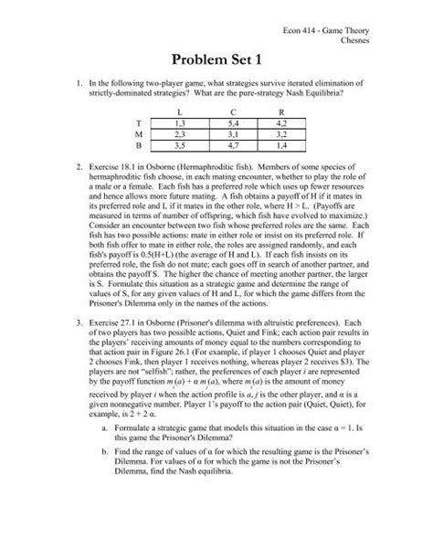 Problem Set