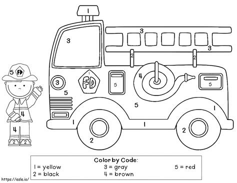 Printable Coloring Pages Firetruck