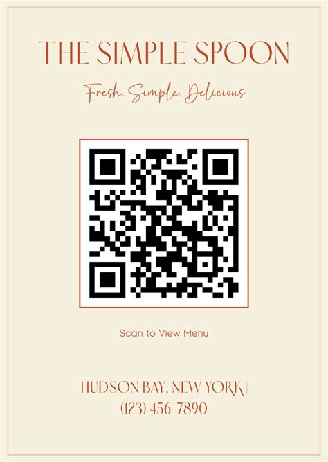 free qr code menu templates editable and printable