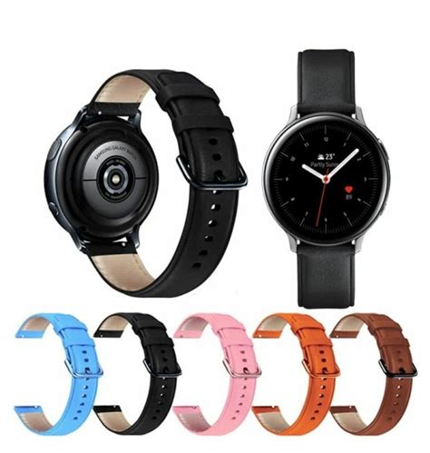 갤럭시핏2 스트랩 Compatible 삼성 갤럭시 워치 액티브 2 가죽 밴드 40mm 44mm 스마트 기어 티몬
