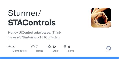 GitHub Stunner STAControls Handy UIControl Subclasses Think Three NimbusKit Of UIControls