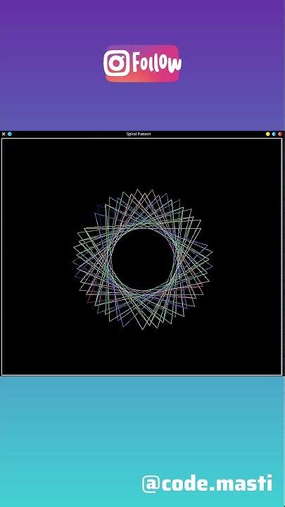 Beautiful Triangle Spiral Pattern Using Python Turtle 🐢 Codemasti