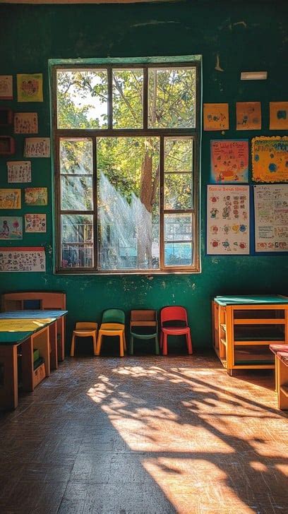 Free Sunny Classroom Interior Image Classroom Sunlight Green