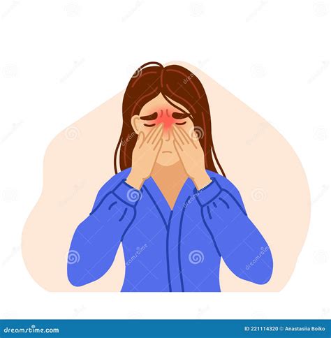 Sinusitis Disease Vector Nose Illustration Sinus Anatomy Human