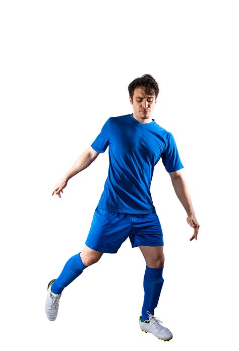 Soccer Player Play With Soccerball During A Football Match 21084928 Png