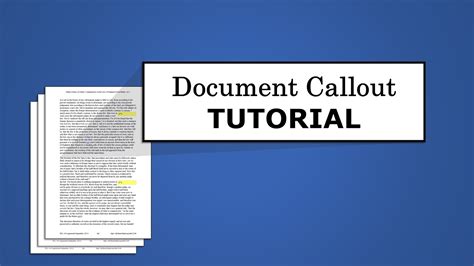 Document Callout Tutorial For Your Next Presentation Or Video Youtube