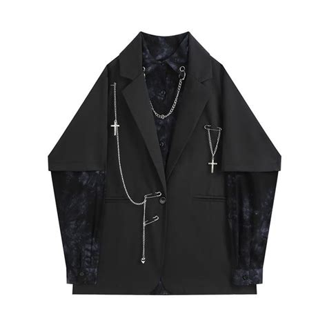 Spring Autumn Korean Vintage Gothic Blazers Women Casual Oversized