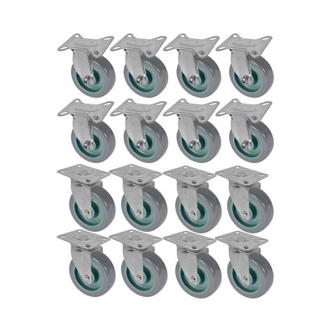 Kit 16 Un Roda RodÍzio Fixo E GiratÓrio Pvc Bp 2 Pol 50mm Shopee Brasil