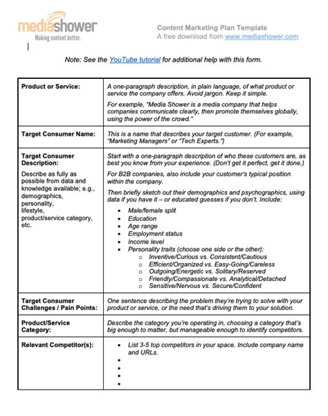 How To Create A Content Marketing Plan With Free Downloadable Template