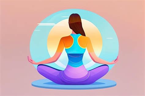 Premium Photo Woman Meditating In Lotus Pose Generative Ai