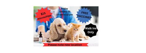 Free Vaccine And 15 Microchip Clinic