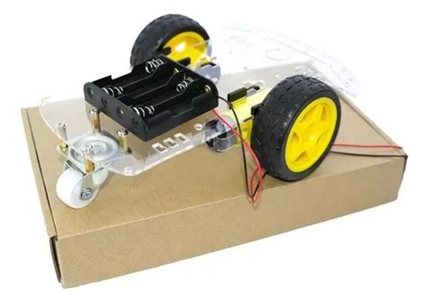 Chasis Robot 2 Motores Carrito Seguidor De Linea Carro Chassis Sumo Robot Sumobot 2wd Kit