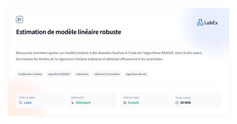 modélisation linéaire robuste algorithme ransac scikit learn labex