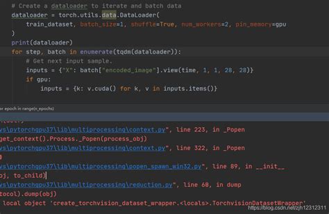 加载pytorch DataLoader生成的数据集时出现AttributeError Cant pickle local object