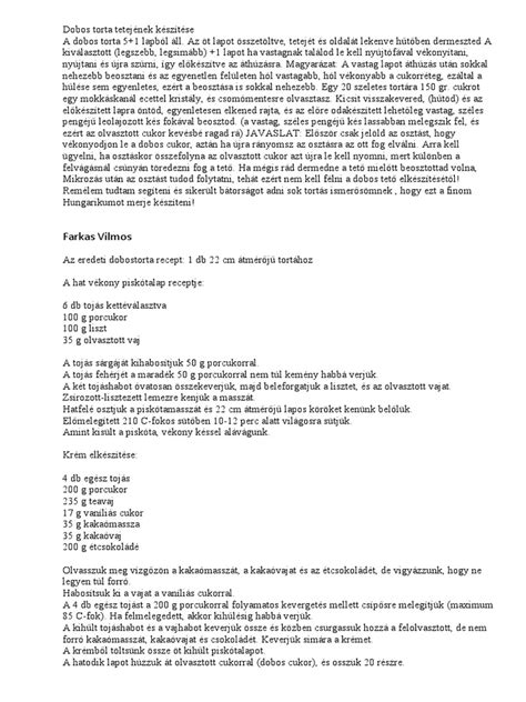Dobos Torta Pdf