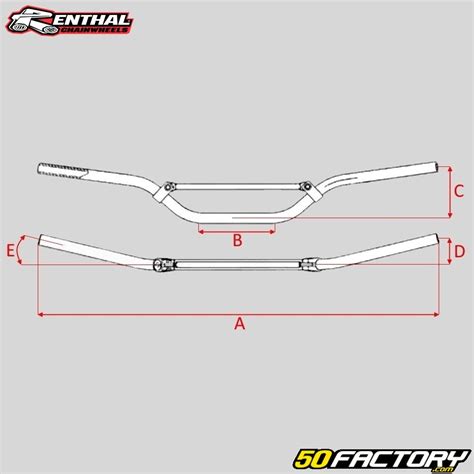 Guidon Ø28 mm Renthal Twinwall 921 Yamaha YZ YZF titane avec mousse