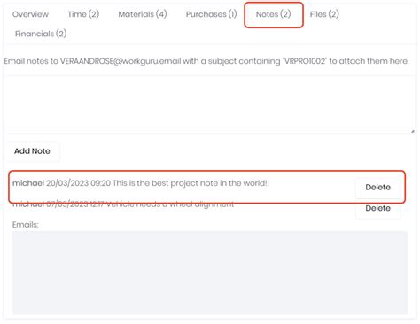 adding a note in the workguru browser kiosk workguru support portal