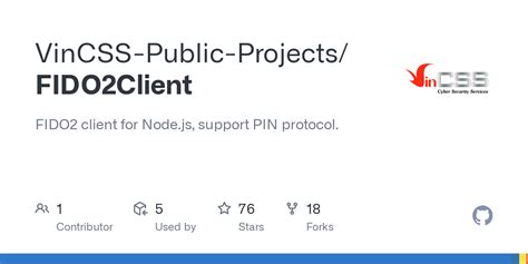 GitHub VinCSS Public Projects FIDO2Client FIDO2 Client For Node Js