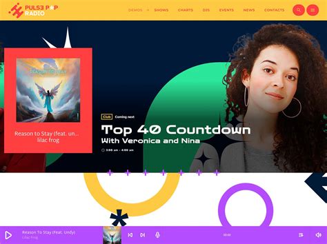 Demo 18 Pulse Pop Radio A Vibrant Radio Website Template Proradio