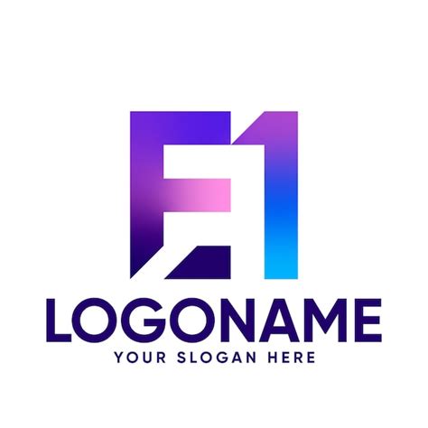 Premium Vector F 1 Initial Vector Logo Design
