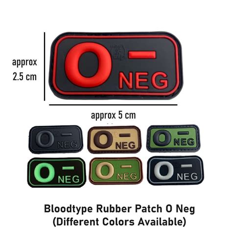 Bloodtype Rubber Patch O Neg Primary Airsoft Eu