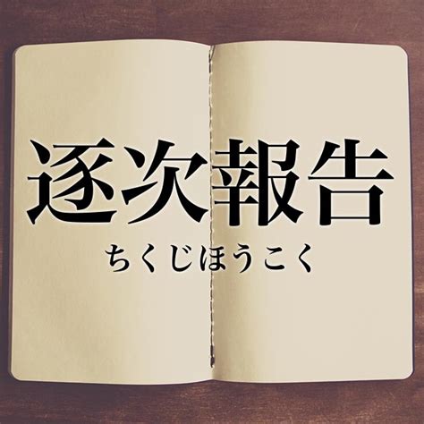 「逐次報告」の意味とは！類語や例文など詳しく解釈 Meaning Book