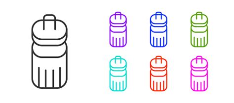 검은 색 줄 휴지통은 흰색 배경에 격리 아이콘 수 있습니다 쓰레기통 표지판 바구니 아이콘을 재활용합니다 사무실 휴지통 아이콘입니다 다채로운 아이콘을 설정합니다 벡터 0명에