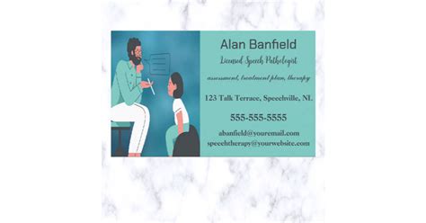 Editable Speech Therapist Pathologist Business Card Zazzle