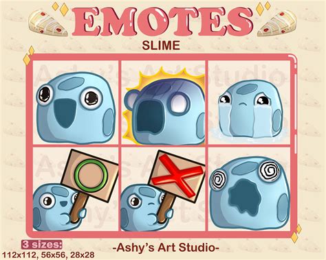 Slime Emotes Twitch Youtube Discord Fantasy Emotes Emotes Bundle Emotes Kingdom Slime