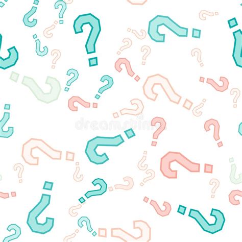 Quiz Seamless Pattern Question Marks Doubt Faq Stock Vector